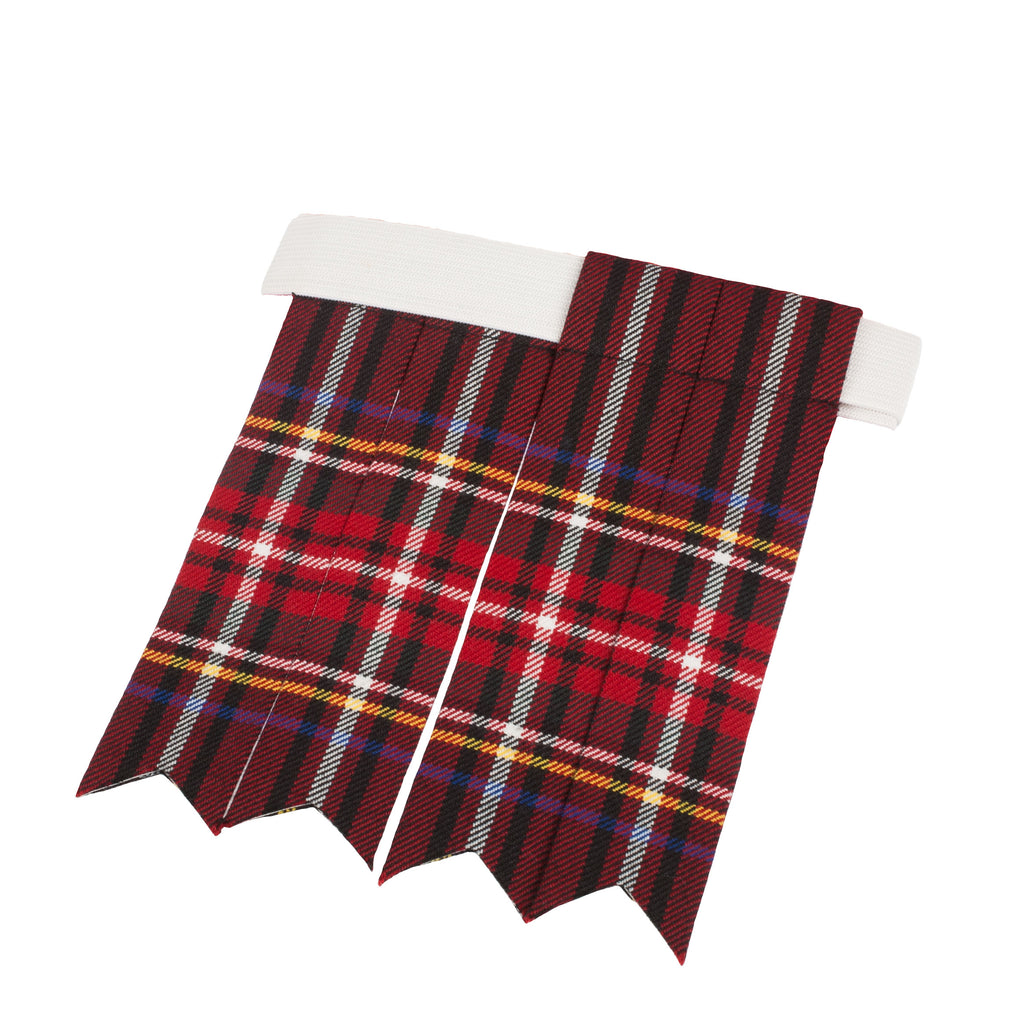 Traditional Polyviscose Tartan Flashes Stewart Black – Tartan Weaving Mill